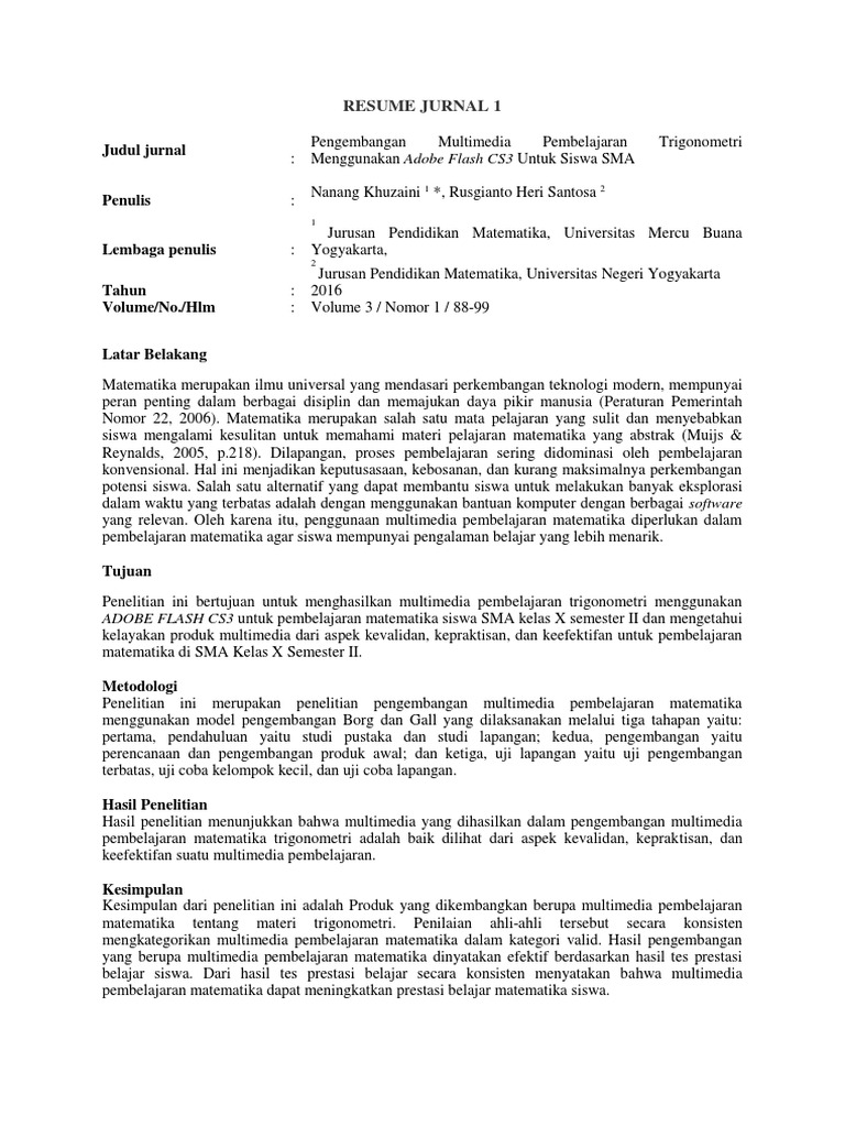 Resume Jurnal 1 | PDF