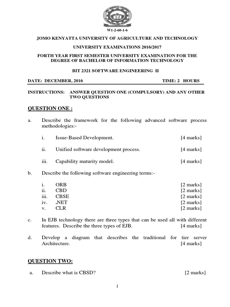 Software Engineering Exam Guide | PDF | Component Based Software Engineering | Software Development