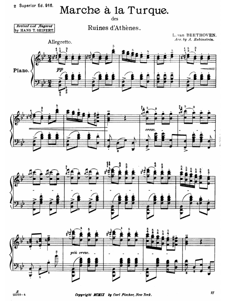 Rubinstein Turkish March PDF | PDF