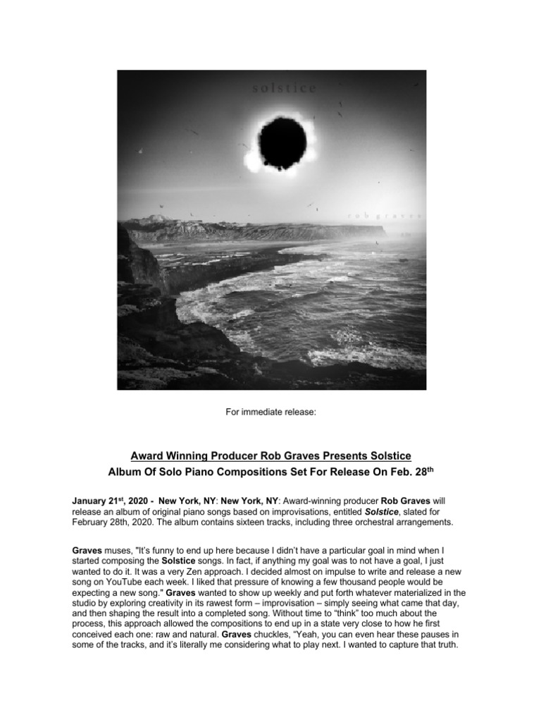 Solstice Press Release - Rob Graves | PDF | Musical Compositions ...