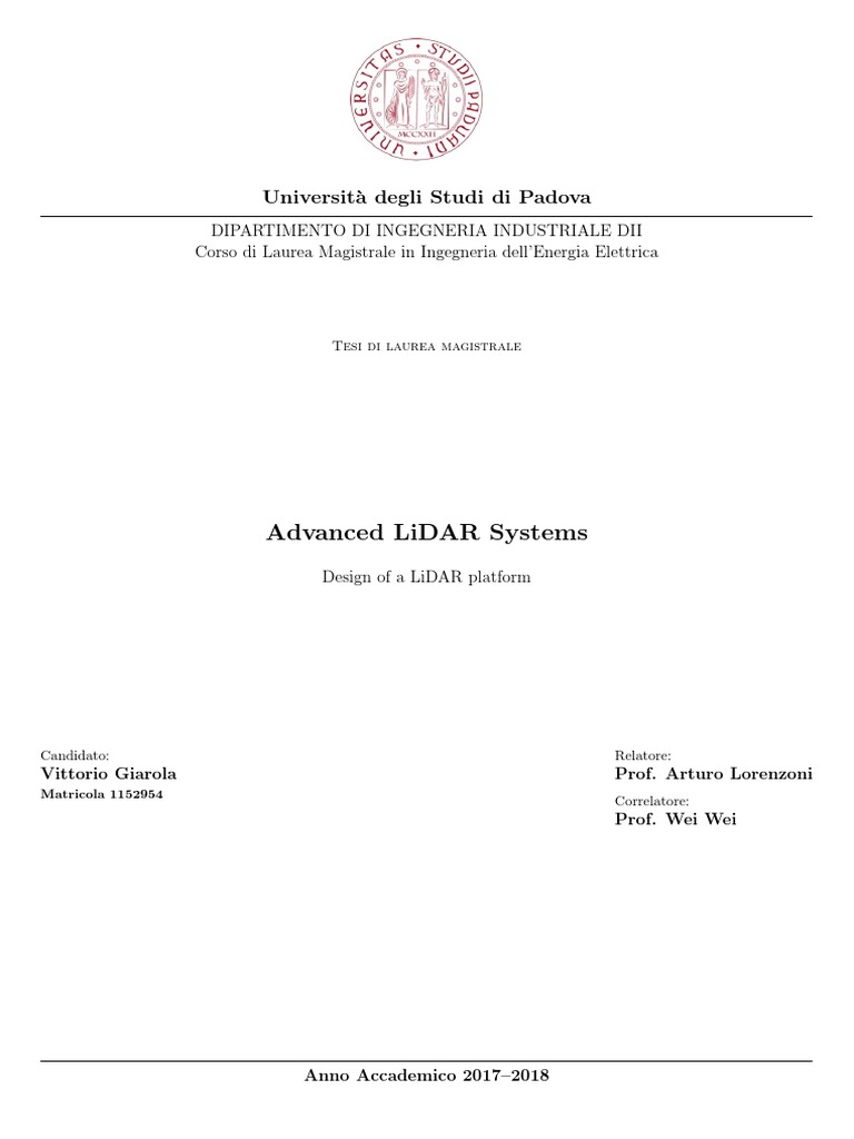 Advanced LiDAR Systems | PDF | Lidar | Nature