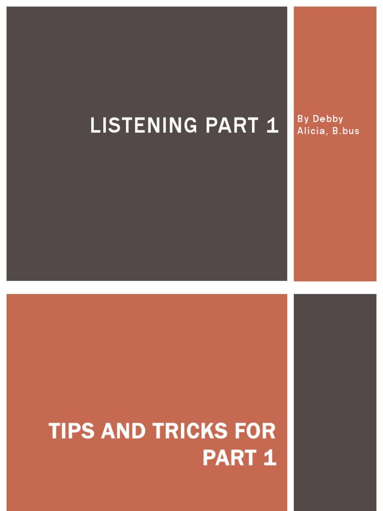 Listening Part 1 | PDF | Languages | Language Arts & Discipline