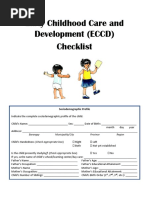 Eccd Checklist Card Template | PDF | Child Development | Behavioural ...