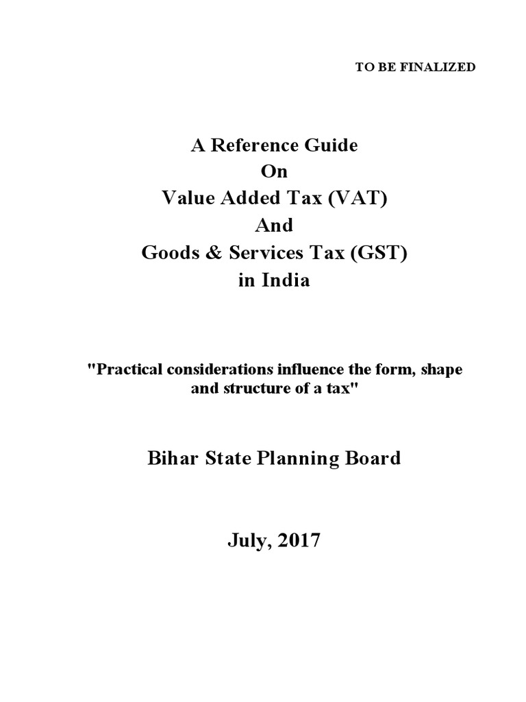 A Reference Guide On VAT and GST | PDF | Value Added Tax | Taxes