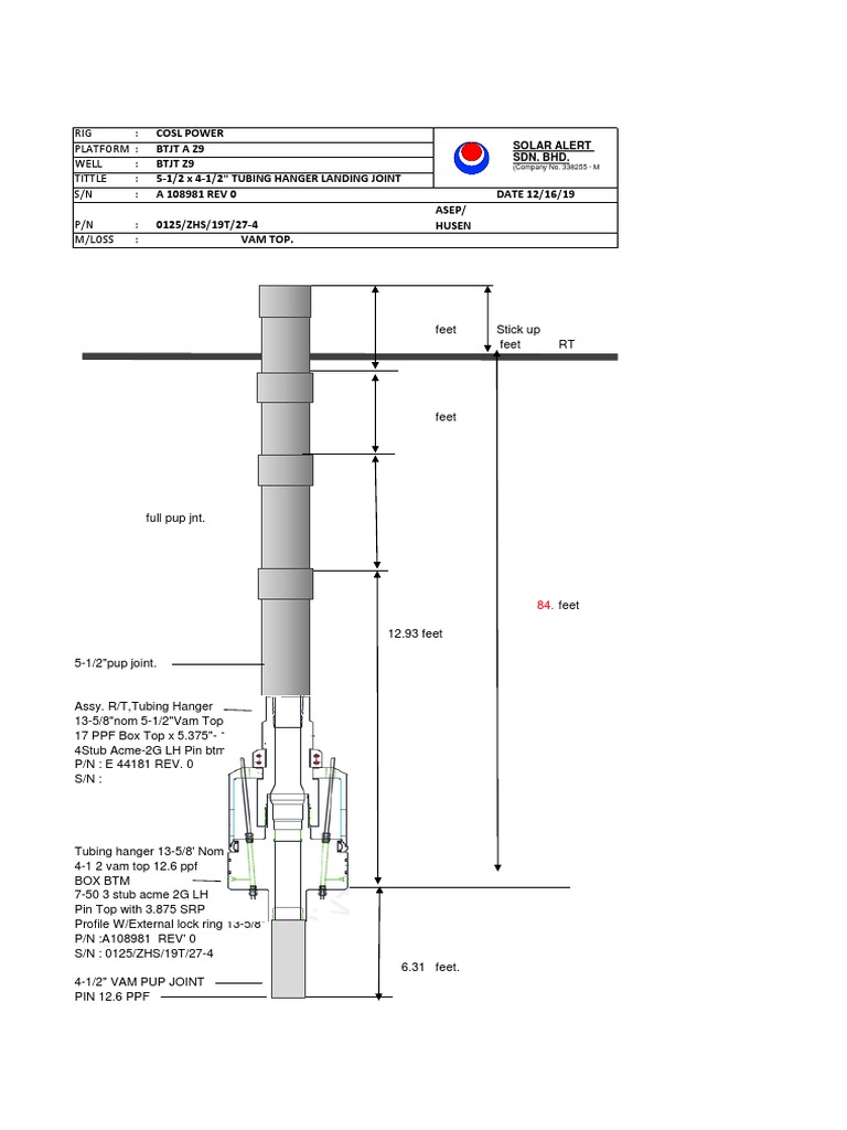 5-1/2" Tubing Hanger Landing Joint | PDF