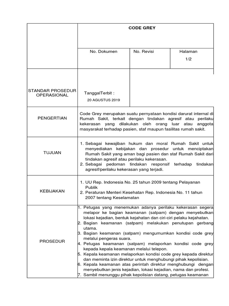 SOP Code Grey Scrib | PDF