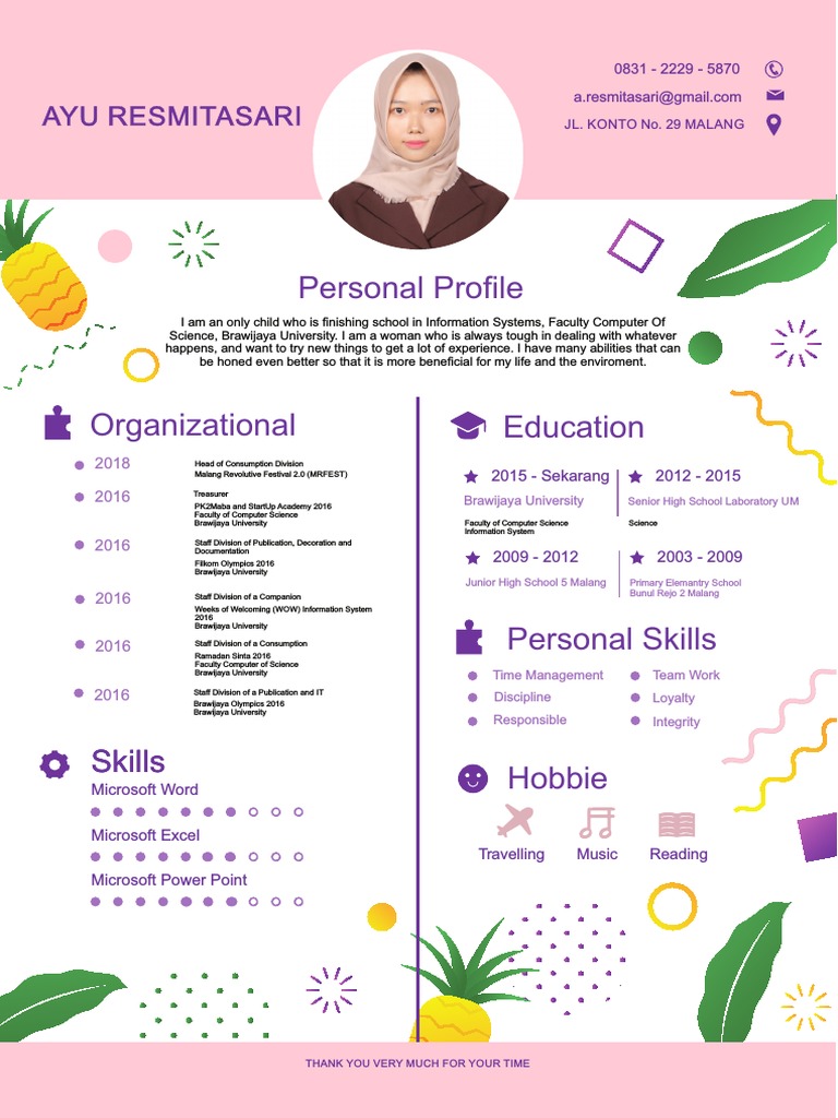 CV Ayu PDF | PDF | Computing | Psychological Concepts