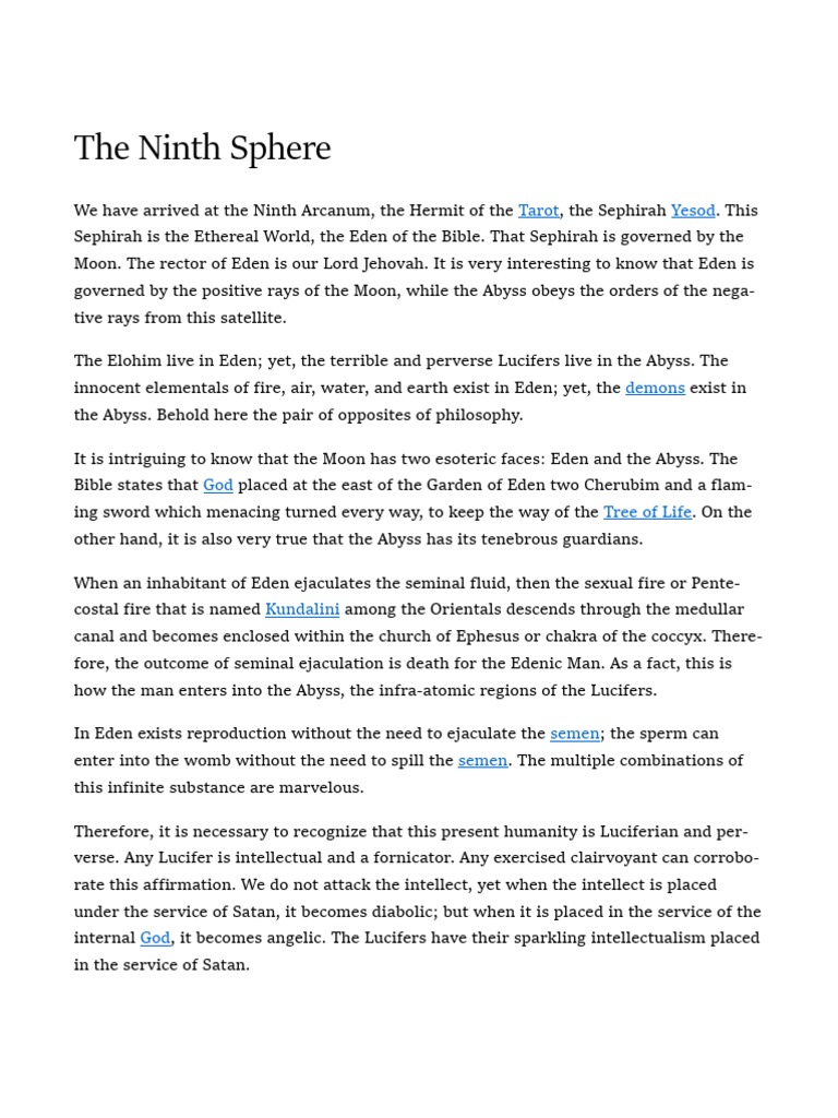The 9th Sphere | PDF | Mary, Mother Of Jesus | Garden Of Eden