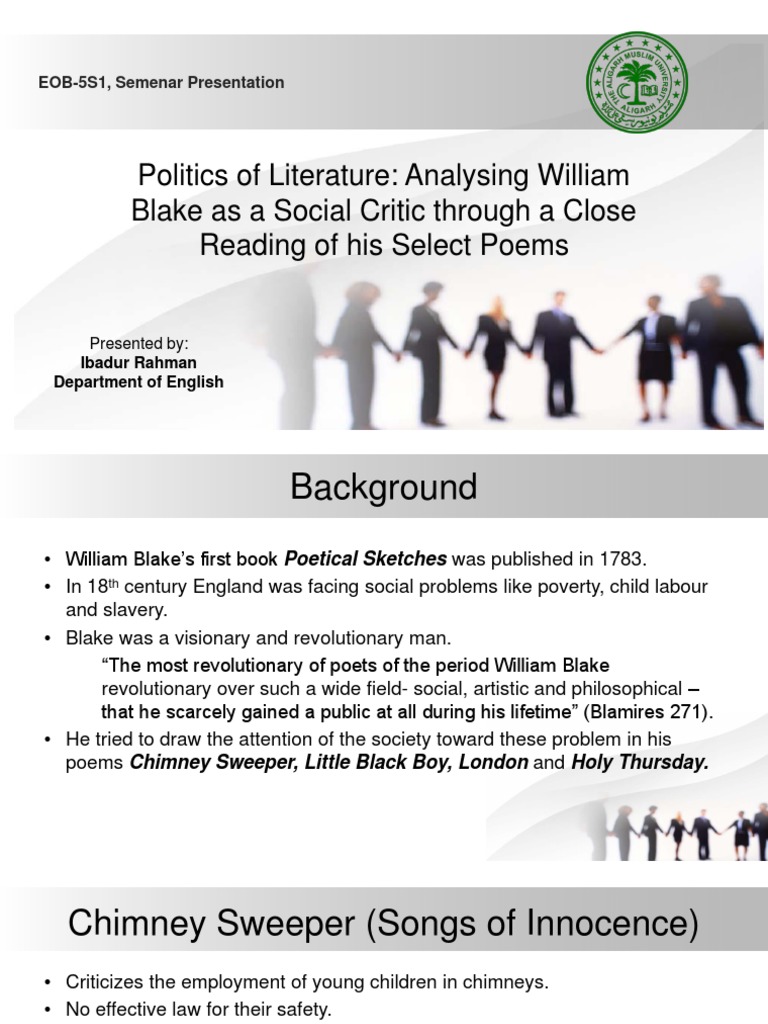 Blake's Critique of 18th Century Society | PDF | William Blake
