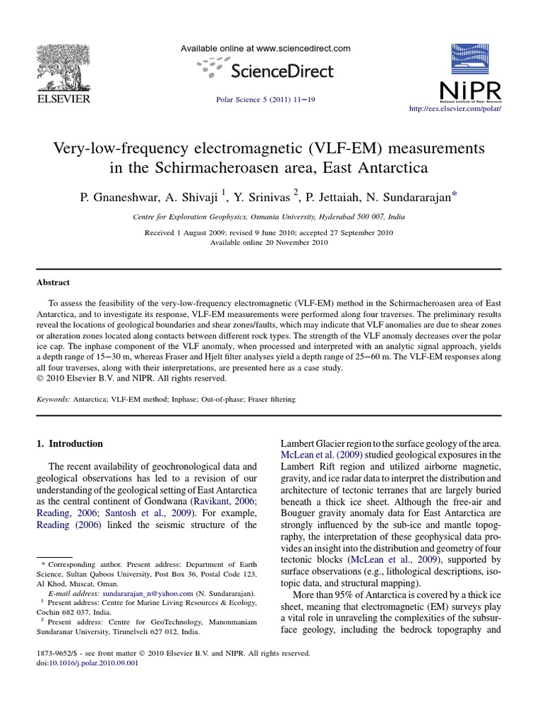 Very Low Frequency | PDF | Geophysics | Antarctica