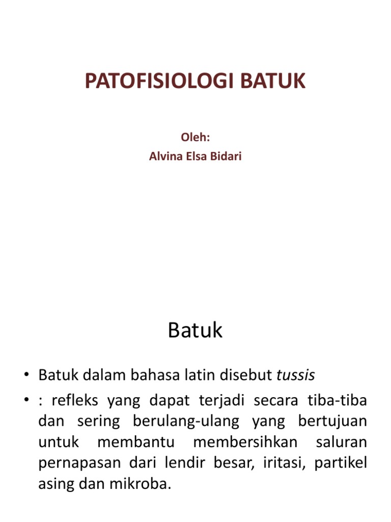 Patofisiologi Batuk | PDF