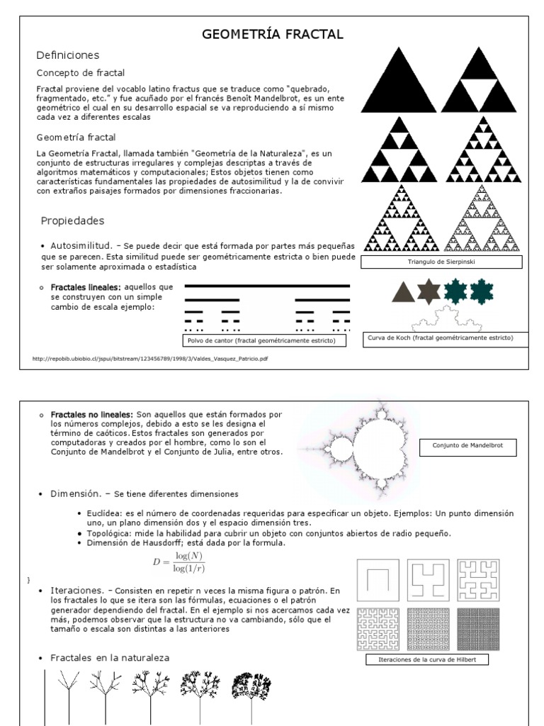Geometría Fractal | PDF | Fractal | Dimensión