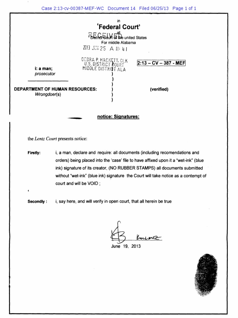 Court Notice on Document Signatures | PDF