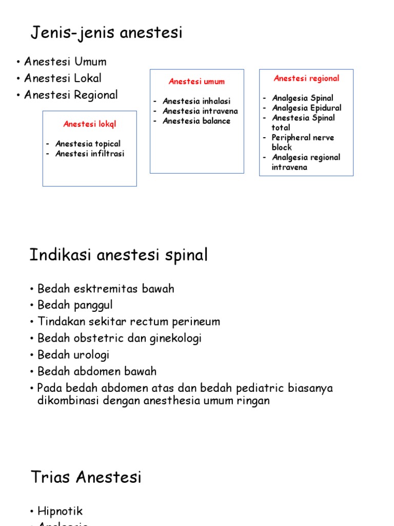 Jenis-Jenis Anestesi | PDF