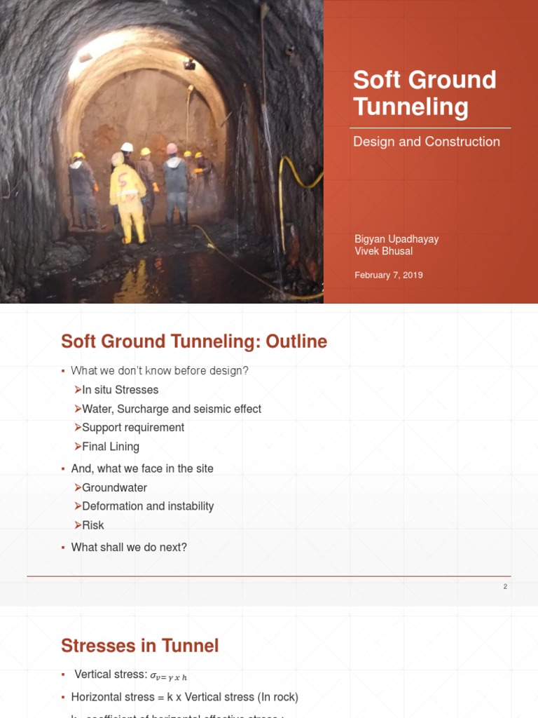 Soft Ground Tunneling Guide | PDF | Stress (Mechanics) | Deformation ...