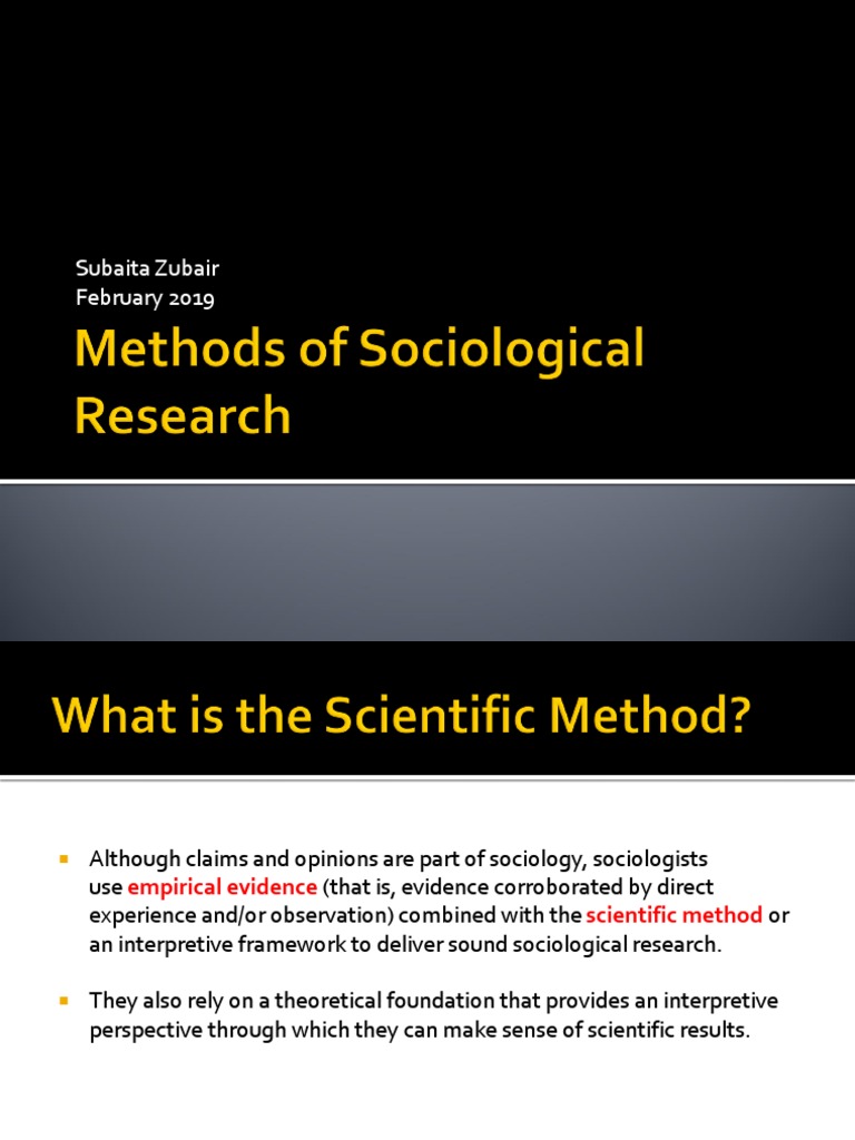 Steps in Sociological Research | PDF | Survey Methodology | Experiment