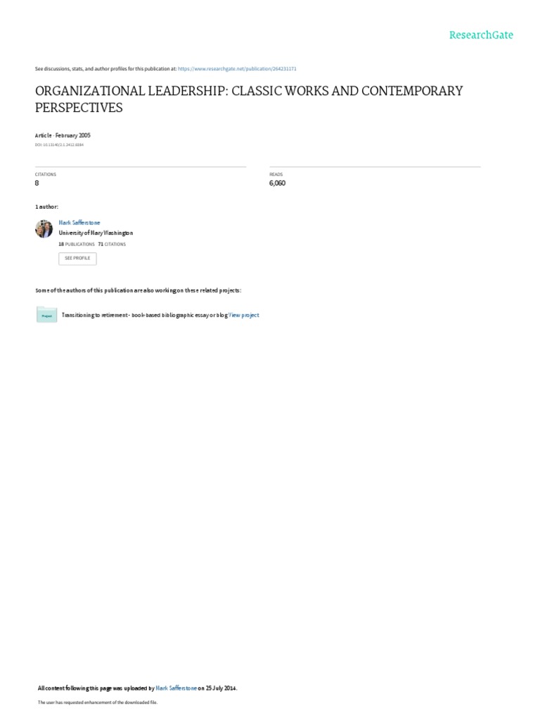 Organizational Leadership | PDF | Leadership | Motivation