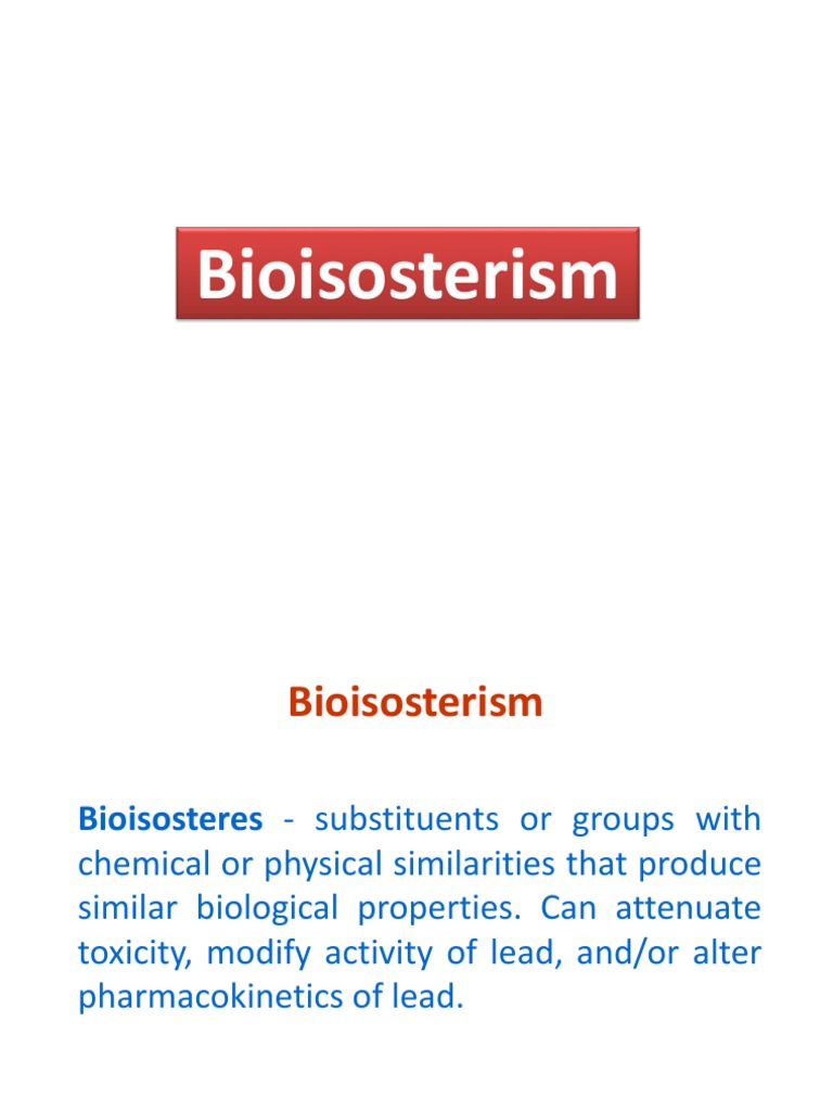 Bioisosterism | PDF | Valence (Chemistry) | Amine
