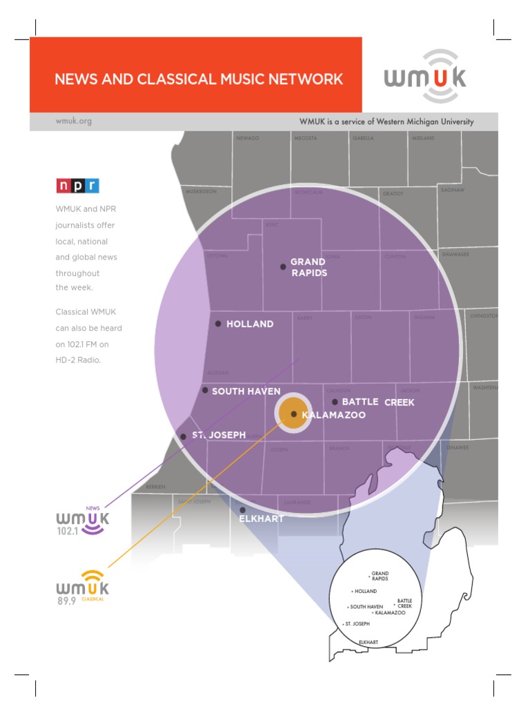 WMUK 102.1 FM and 89.9 FM Coverage Map | PDF | Npr | Broadcasting
