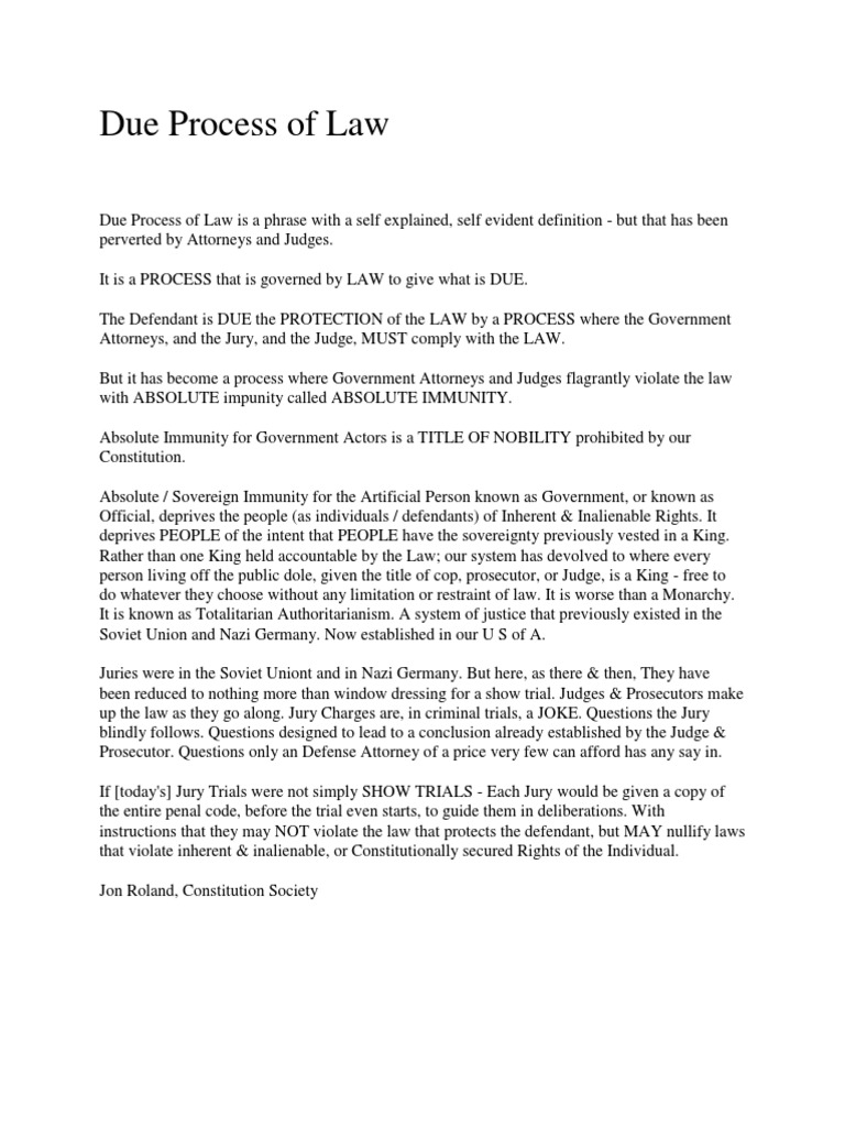 Due Process of Law | PDF | Jury Trial | Prosecutor