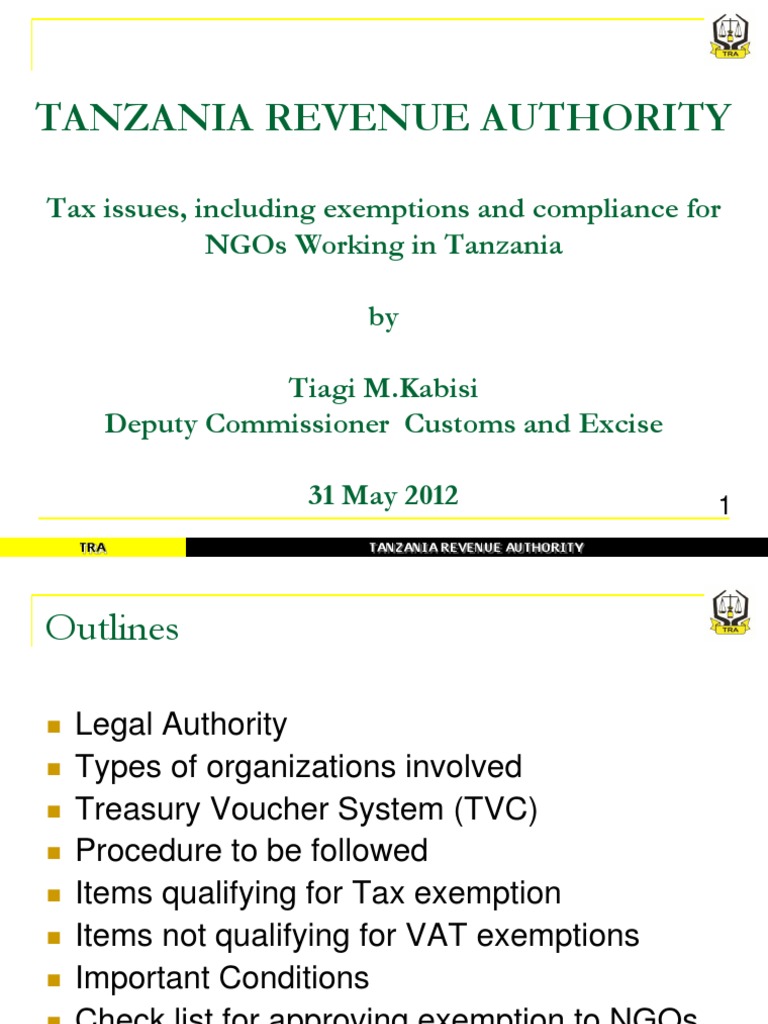 Tra Ngo Exemptions May2012 | PDF | Value Added Tax | Customs