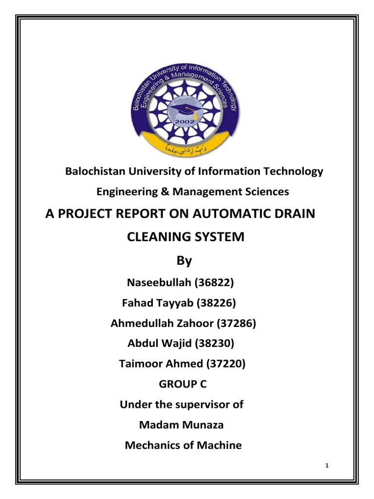 A Project Report On Automatic Drain | PDF | Electric Motor | Bearing ...