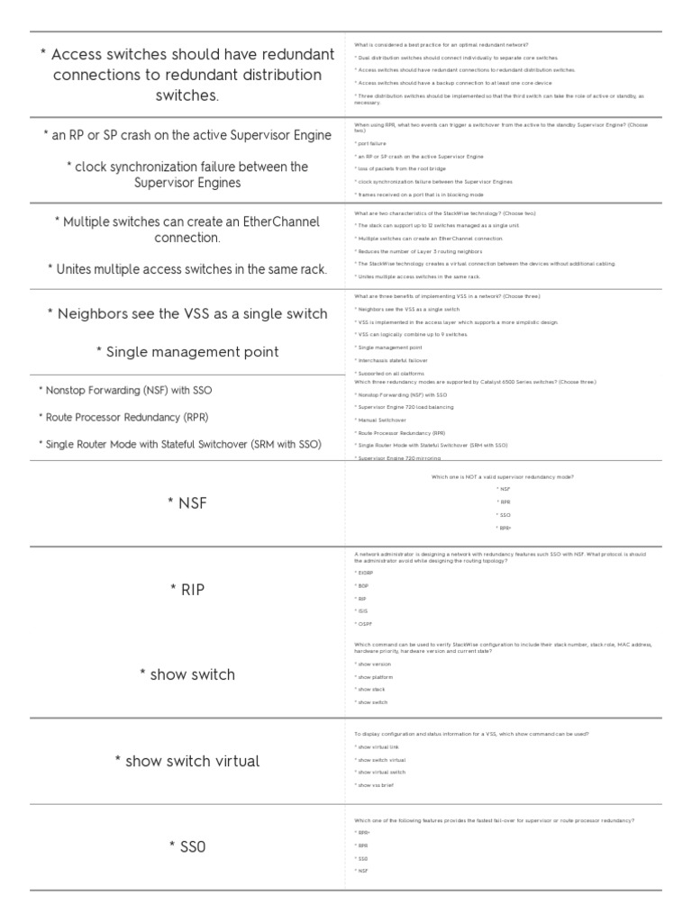 CCNP Switch v7.1 Chapter 9 Exam Answer | Download Free PDF | Network Switch | Network Layer ...