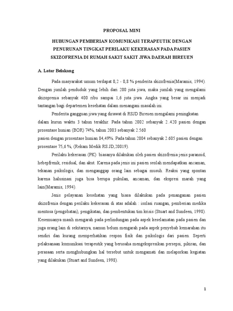 Contoh Proposal Mini | PDF