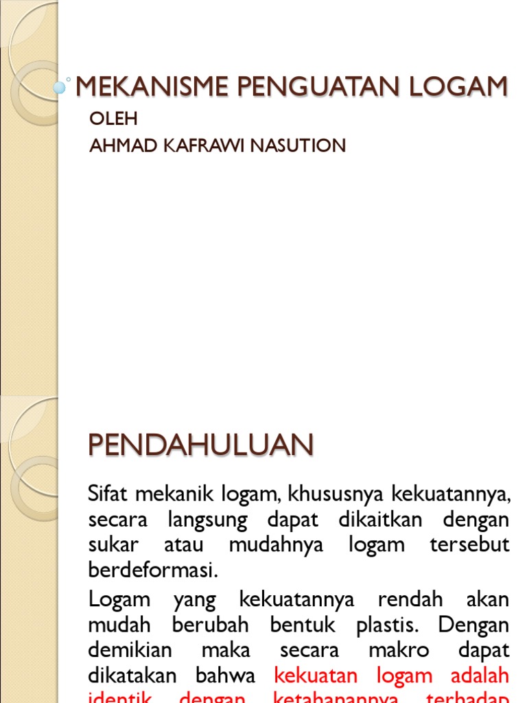 Penguatan Logam: Teori dan Metode | PDF