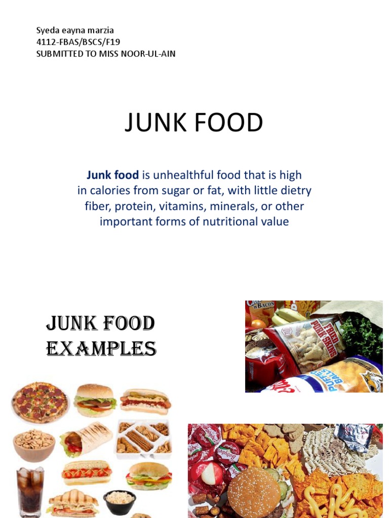 The Addictive Nature of Junk Food and its Harmful Effects on Health | PDF