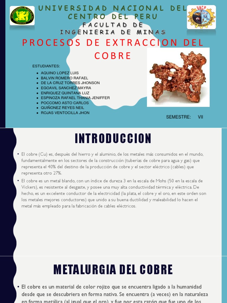 Cobre Proceso Metalurgico | PDF | Cobre | Rieles