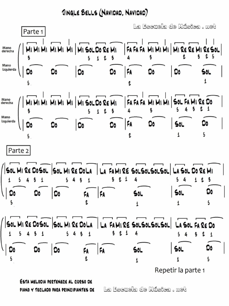 Jingle Bells-partituras Para Imprimir