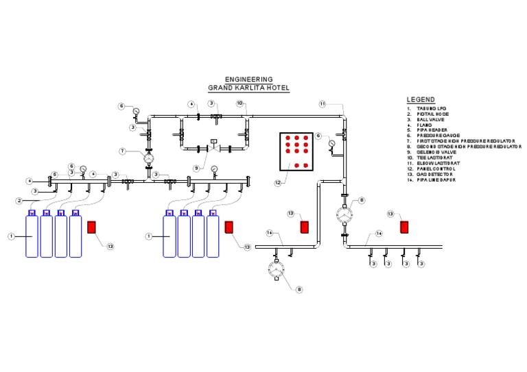 INSTALASI PIPA GAS KITCHEN-Model | PDF | Gases | Chemical Engineering