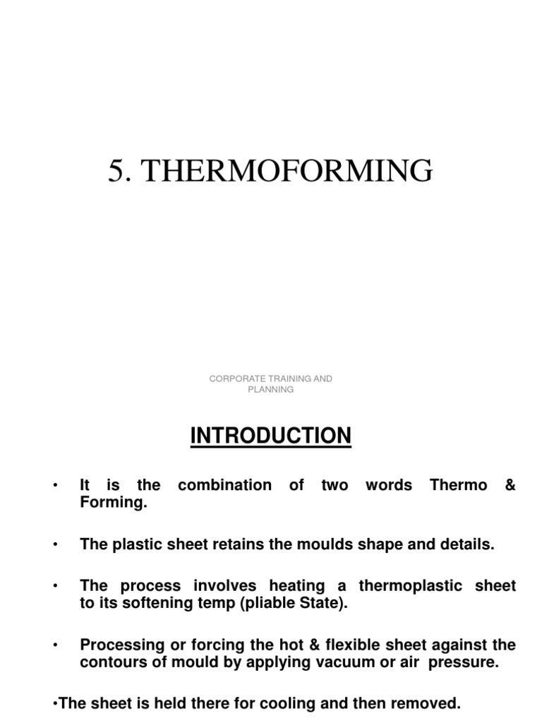 Thermoforming | PDF | Extrusion | Thermoplastic
