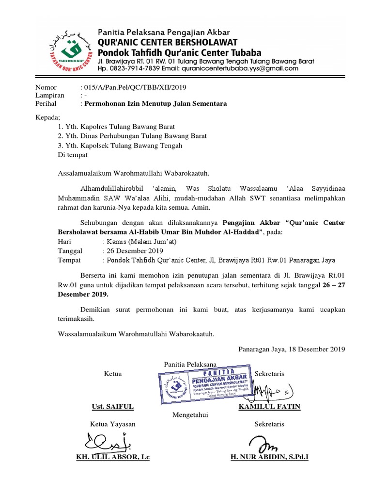 Surat Izin Jalan Dishub | PDF