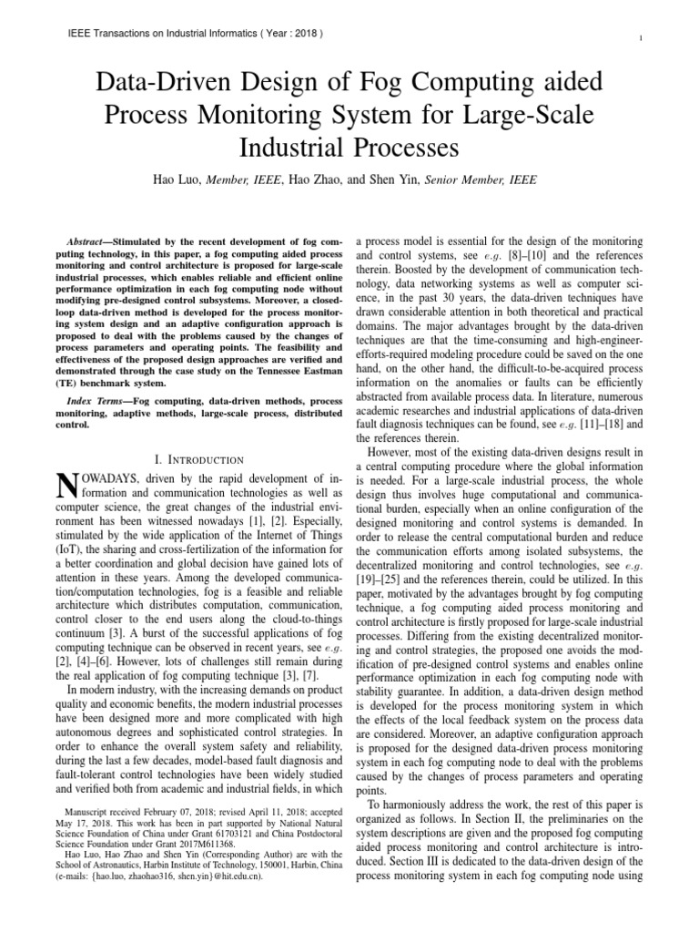 12.Data-Driven Design of Fog Computing Aided Process Monitoring System For Large-Scale ...
