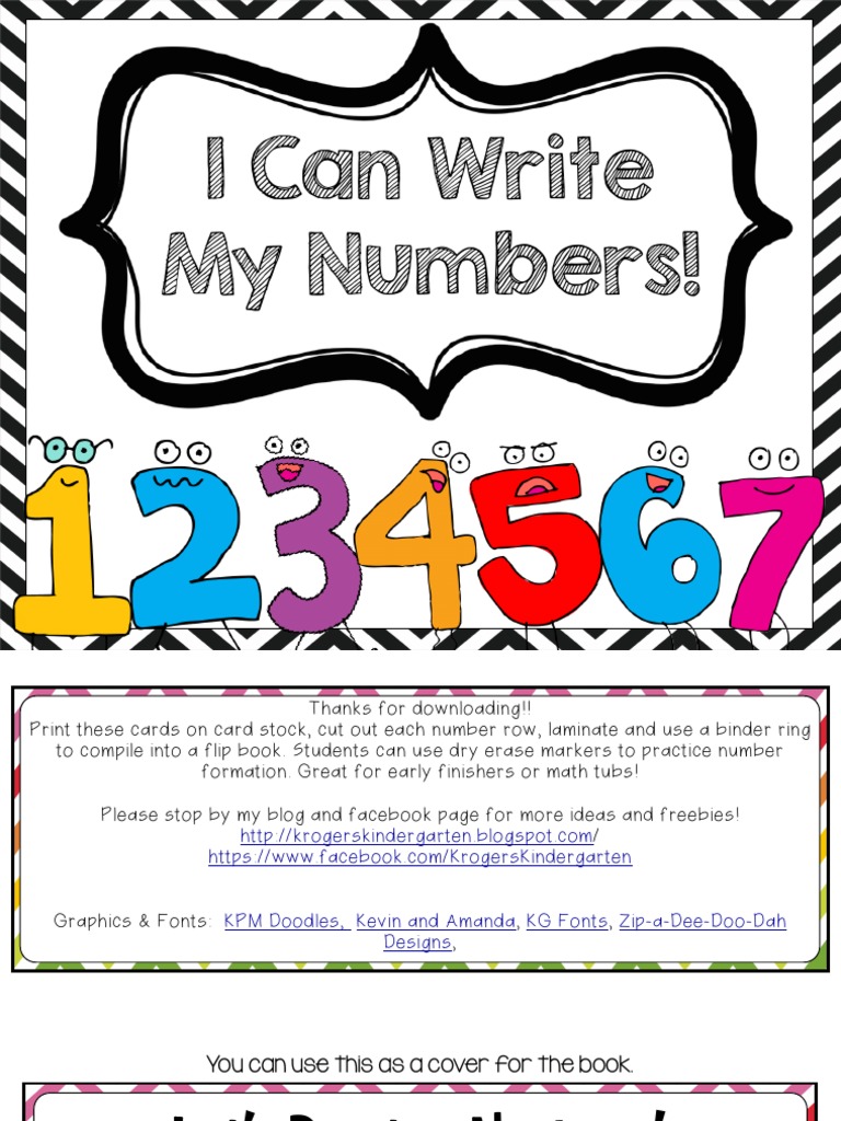 Number Formation Practice Cards | PDF | Home & Garden