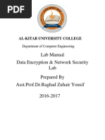 Cryptography Lab Manual-Final | PDF | Encryption | Cryptography