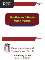 Listening Skills: Prof. Papiya de | PDF | Communication | Psychological ...