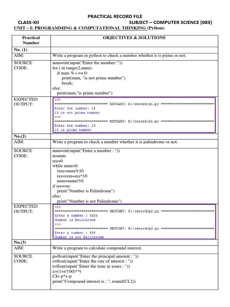 Pract File - Part3 - Final Computer Practical Helpful Notes Download It ...