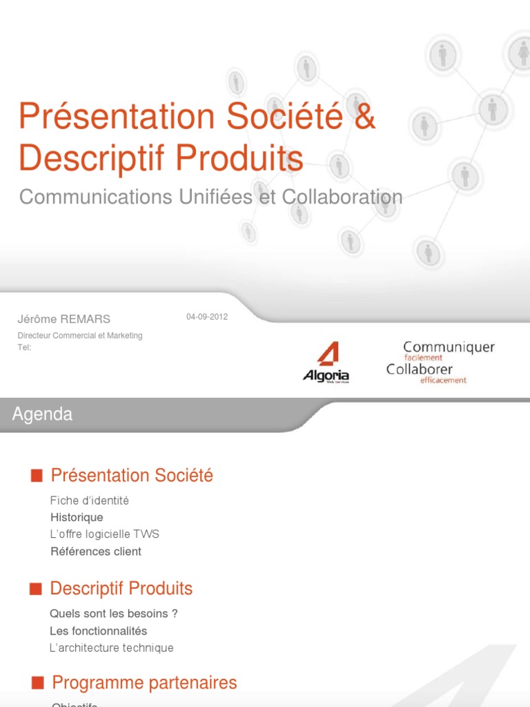 Algoria Presentation | PDF | Application | Microsoft