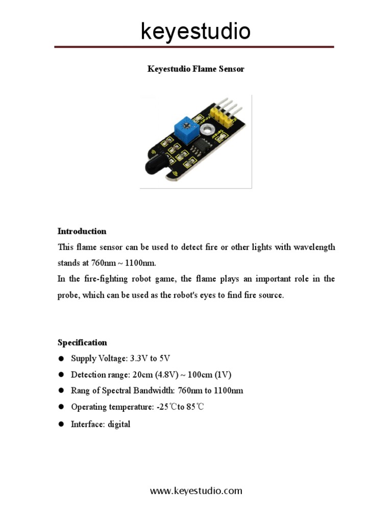 KS0036 Flame Sensor | PDF