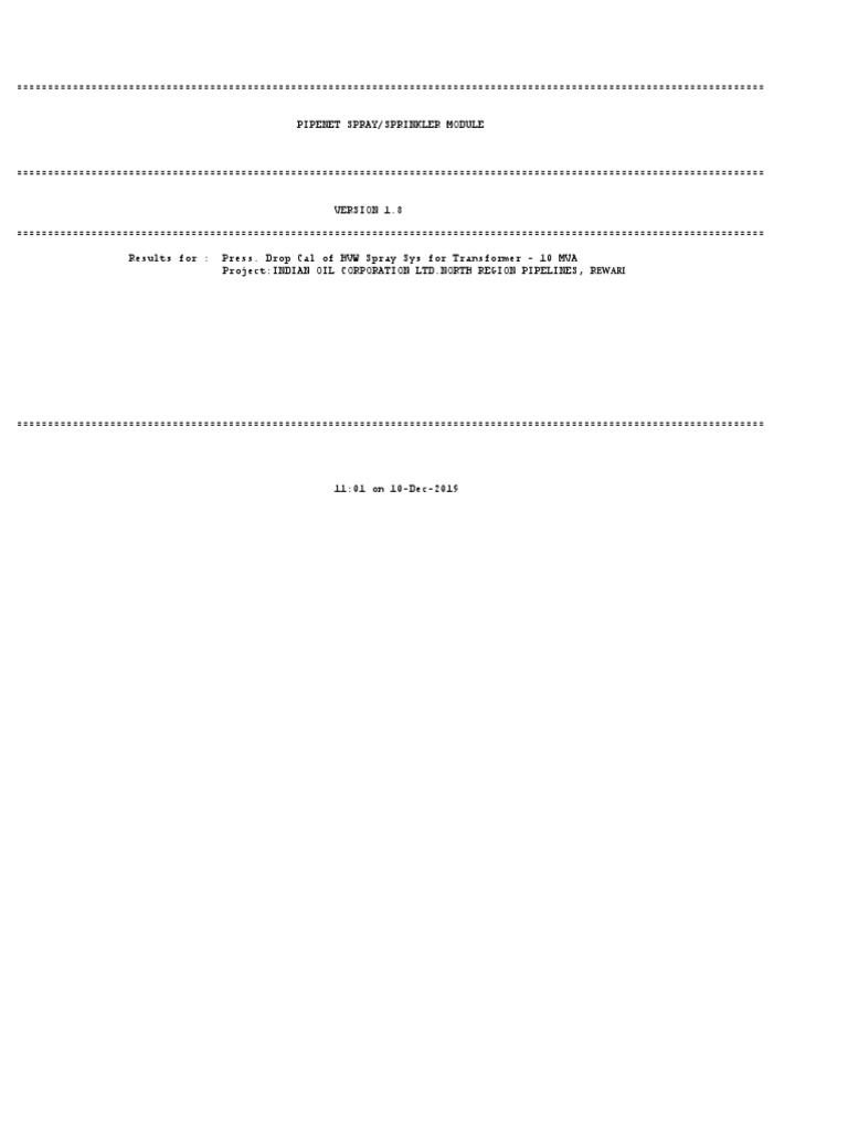 HVWS System Design for 10 MVA Transformer | PDF | Valve | Fluid Dynamics