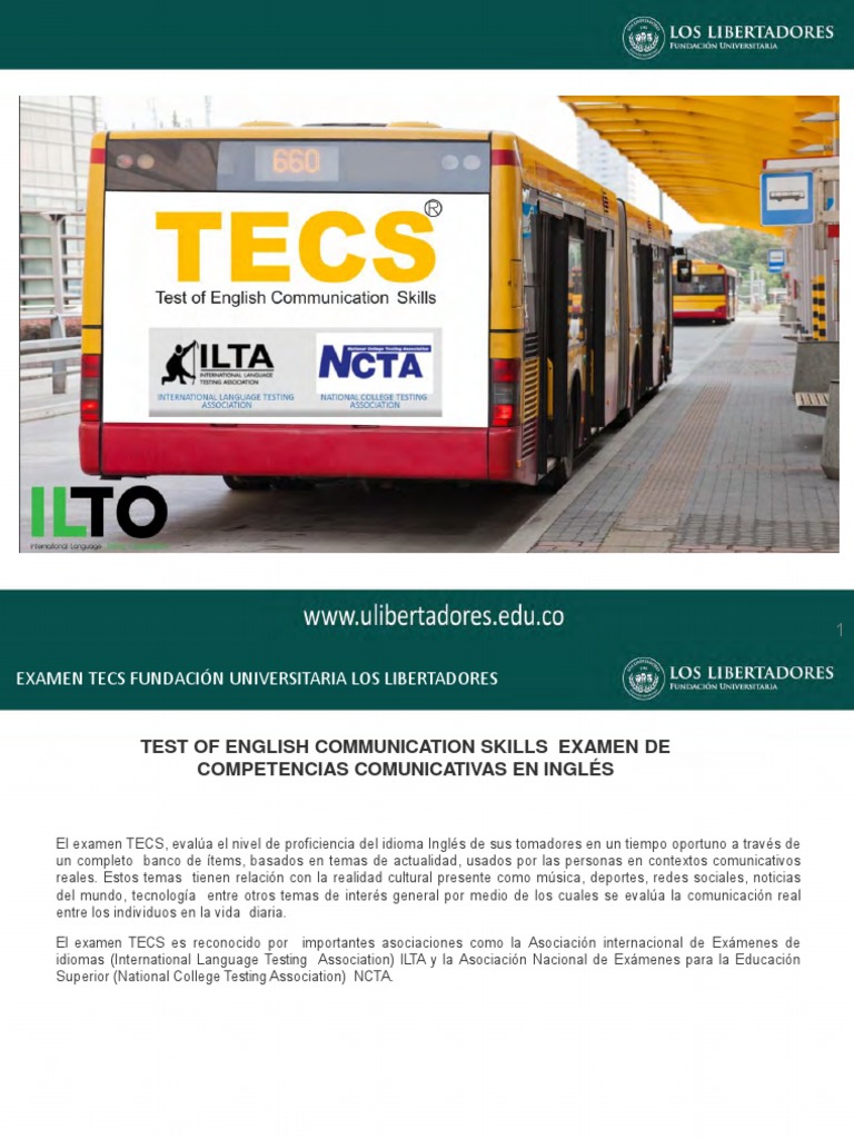 Tecs 1 | PDF | Interpretación del lenguaje | Prueba (evaluación)