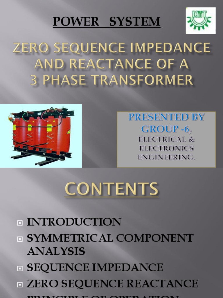 Zero Sequence Impedance | PDF | Electrical Impedance | Transformer