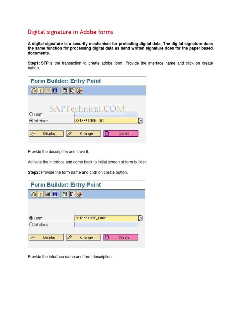 Digital Signature in Adobe Forms | PDF | Button (Computing) | Icon ...