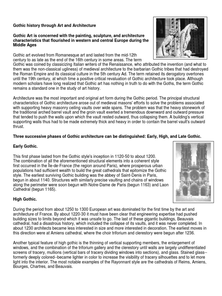 Gothic Art: History and Characteristics | PDF | Gothic Architecture ...