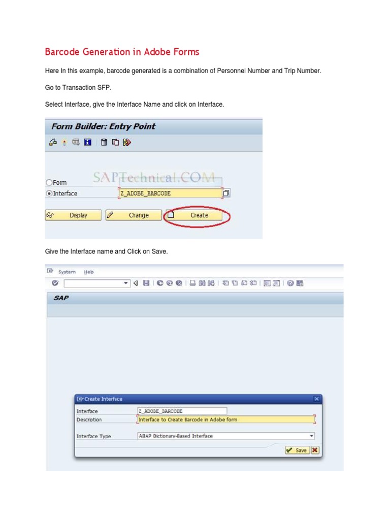 Barcode Generation in Adobe Forms | PDF