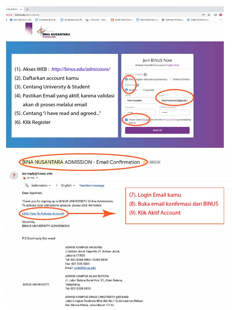 Step by Step Form BINUS PDF | PDF