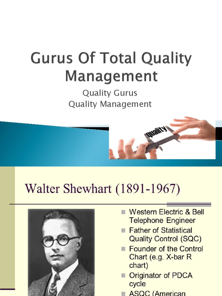 Deming, Juran and Crosby: Fathers of Modern Quality Management | PDF ...